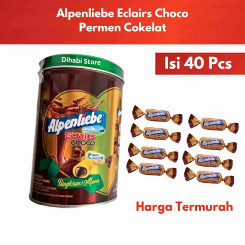 Jual Alpenliebe Eclairs Choco Permen Cokelat Kaleng 1 Pack Isi 40 ...