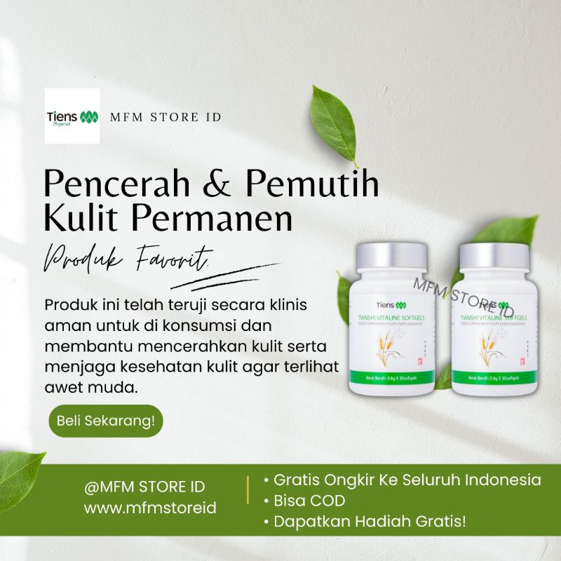 Jual TIANSHI VITALINE SOFTGELS PEMUTIH BADAN SELURUH TUBUH SUPLEMEN ...