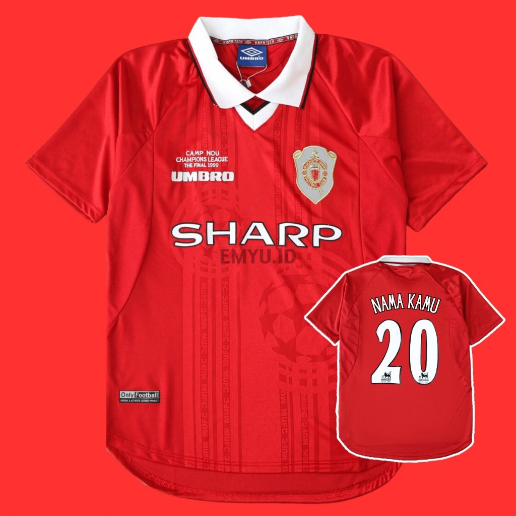 Jual Jersey MU retro Final Camp Nou 1999 Baju Bola Manchester United ...