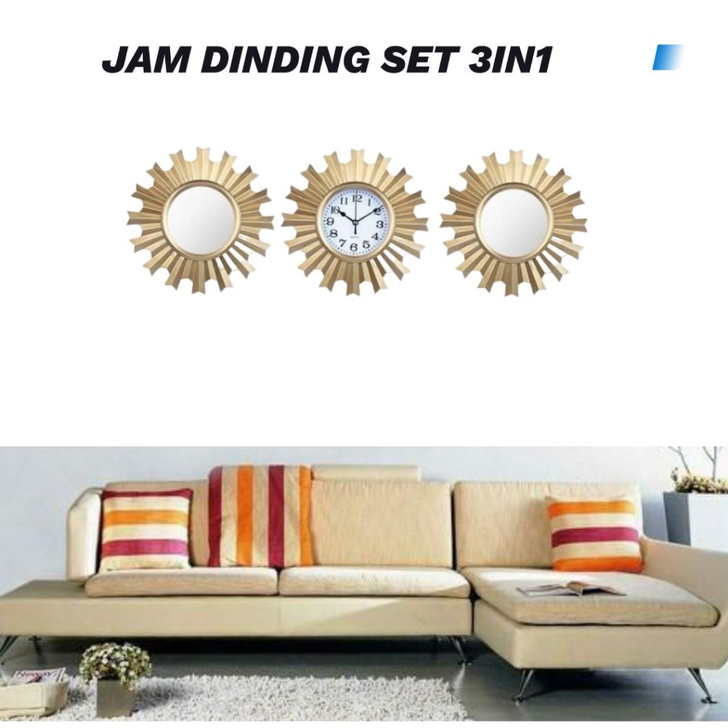 Jual [ Aurorashop88 ] (WAJIB CEKOUT BUBBLE/KARDUS) Jam Dinding Mewah ...
