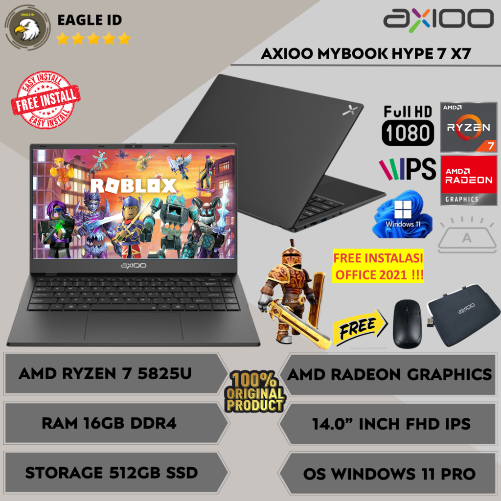 Jual Laptop Axio Mybook Hype 7 X7 Amd Ryzen 7 5825U Ram 16GB DDR4 512GB ...