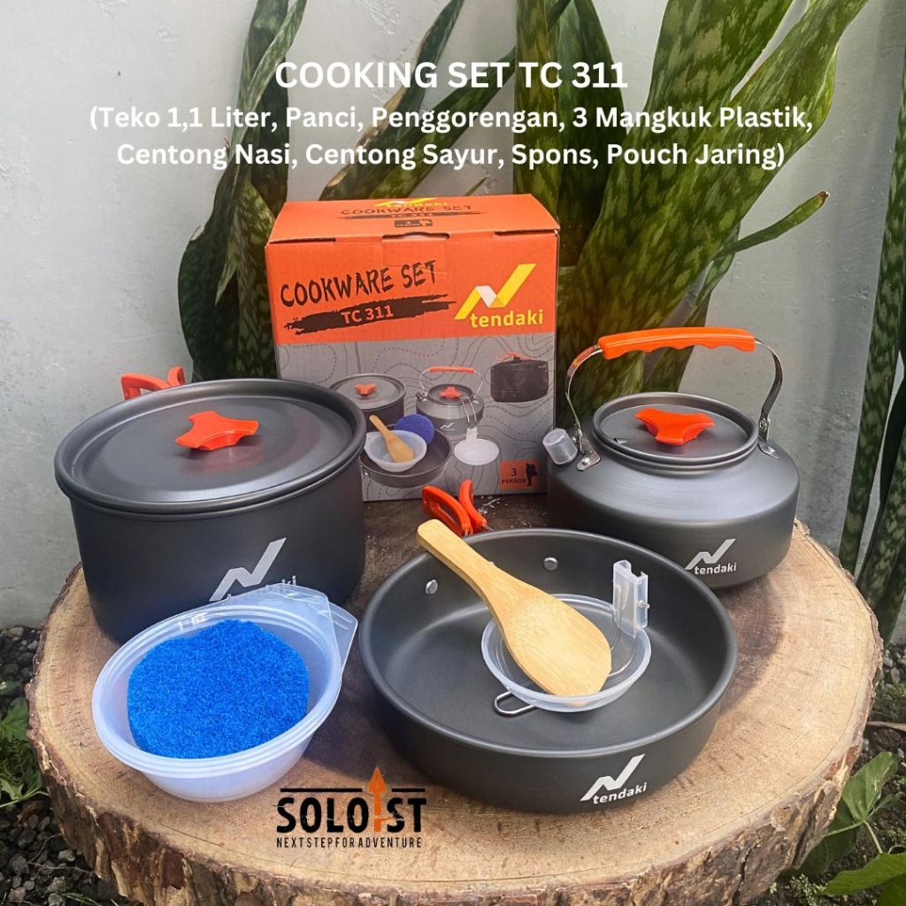 Jual Alat Masak Camping Cooking Set Tendaki | Cooking Set TC 311 dengan ...