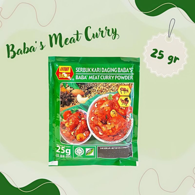 Jual Serbuk Bubuk Bumbu Kari Daging Babas Meat Curry Powder 25g ...