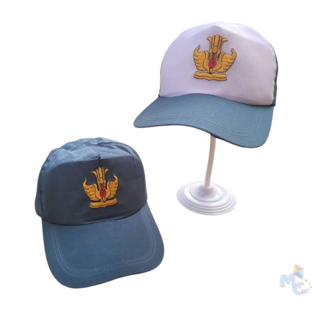 Jual Topi Sekolah SMA SMK Logo Bordir Warna Abu Abu Putih Abu | Shopee ...