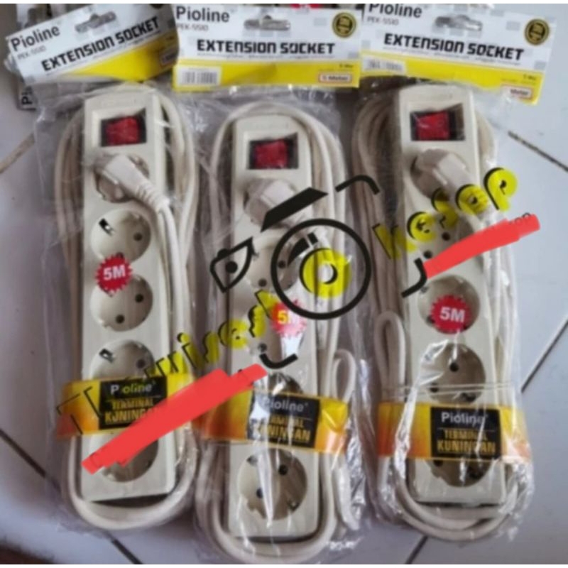 Jual Colokan Terminal Listrik Power Strip BRIGHT-G 5M 5Lubang Stop ...