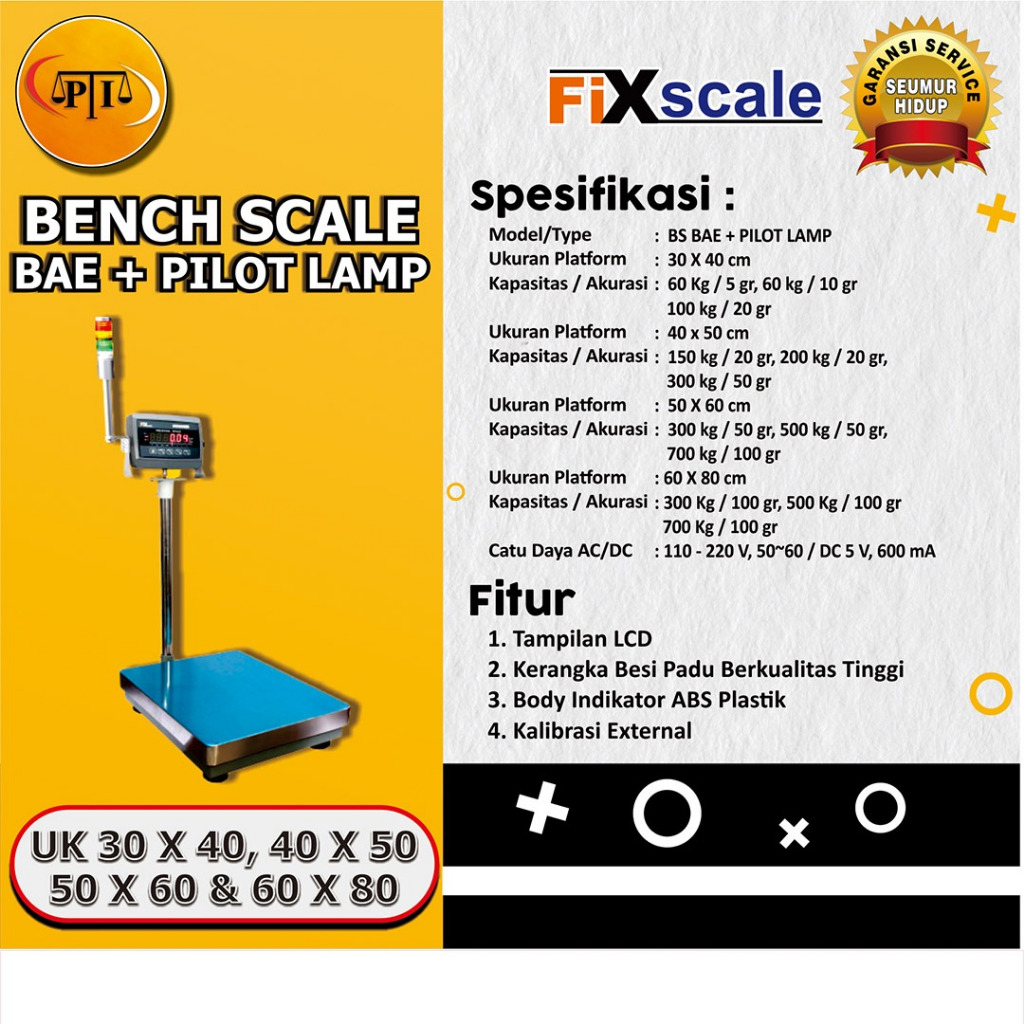 Jual Timbangan Duduk BAE + PILOT LAMP 60 X 80 | Shopee Indonesia