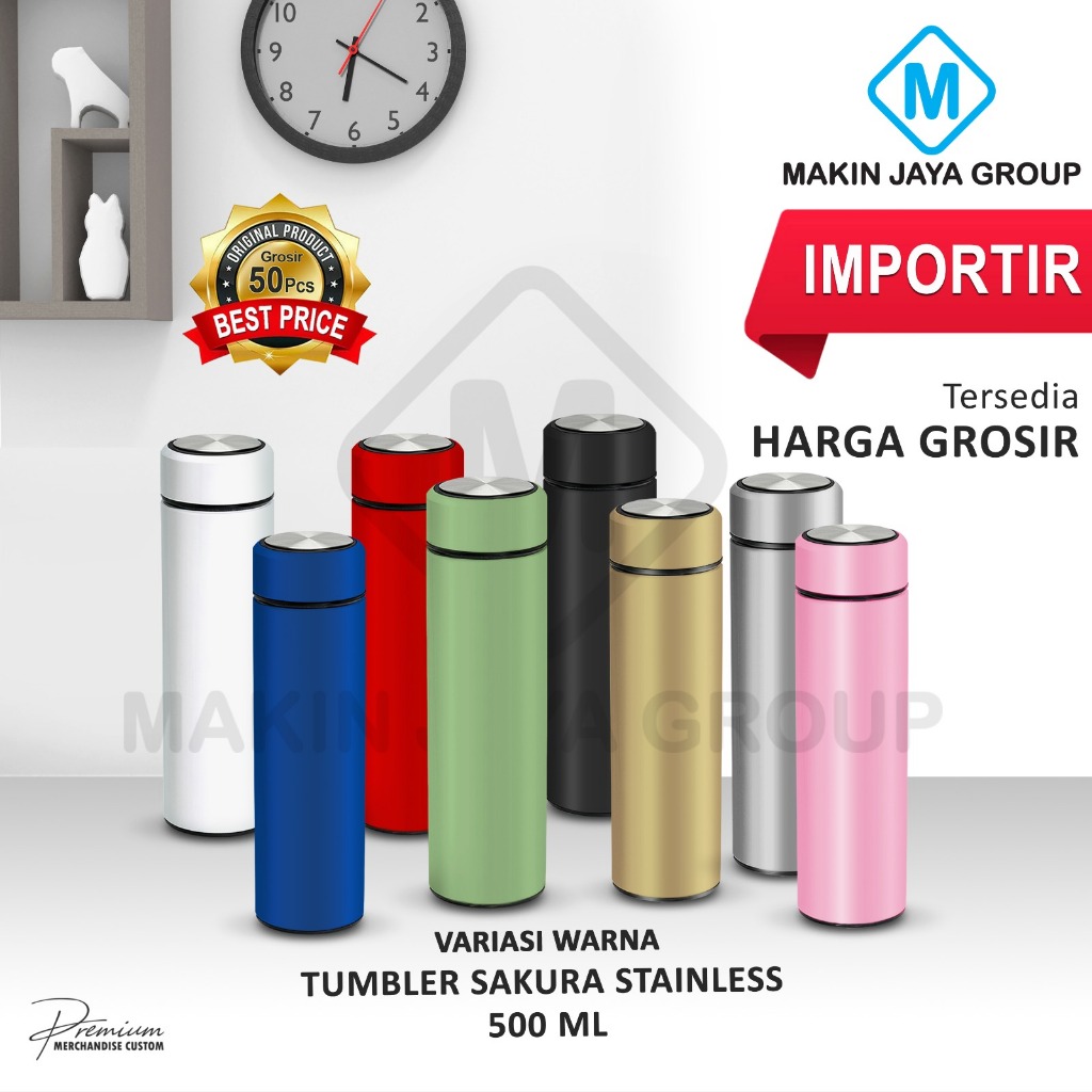 Jual Termos SAKURA LIFE 500Ml tumbler Stainless Sakura LIFE POLOS BT26 ...