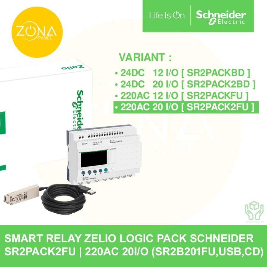 Jual PAKET SMART RELAY ZELIO LOGIC SCHNEIDER PACK 20 I/O 240VAC SR2PACK2FU | Shopee Indonesia