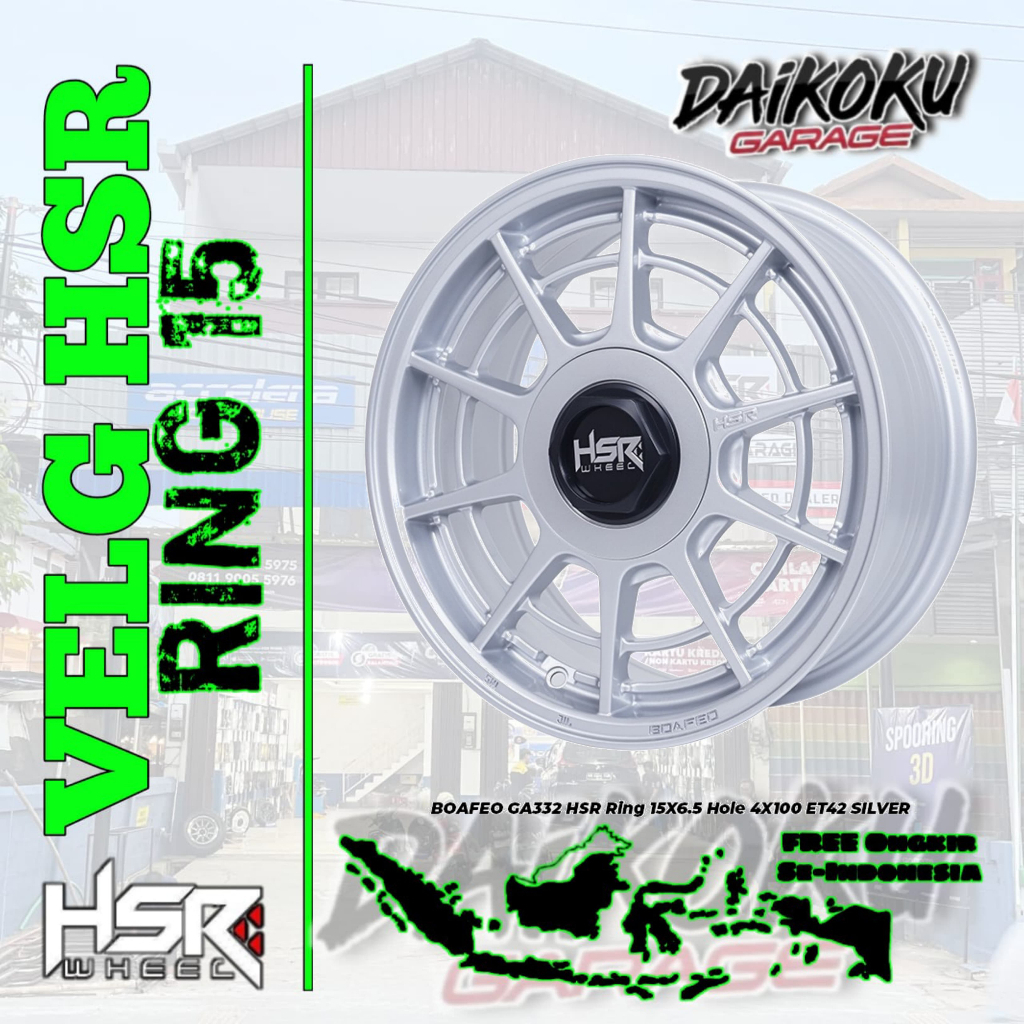 Jual Velg Mobil Model Jari-Jari HSR Ring 15 (Jazz, Yaris, Brio, Ayla dll) Toko Velg Mobil ...