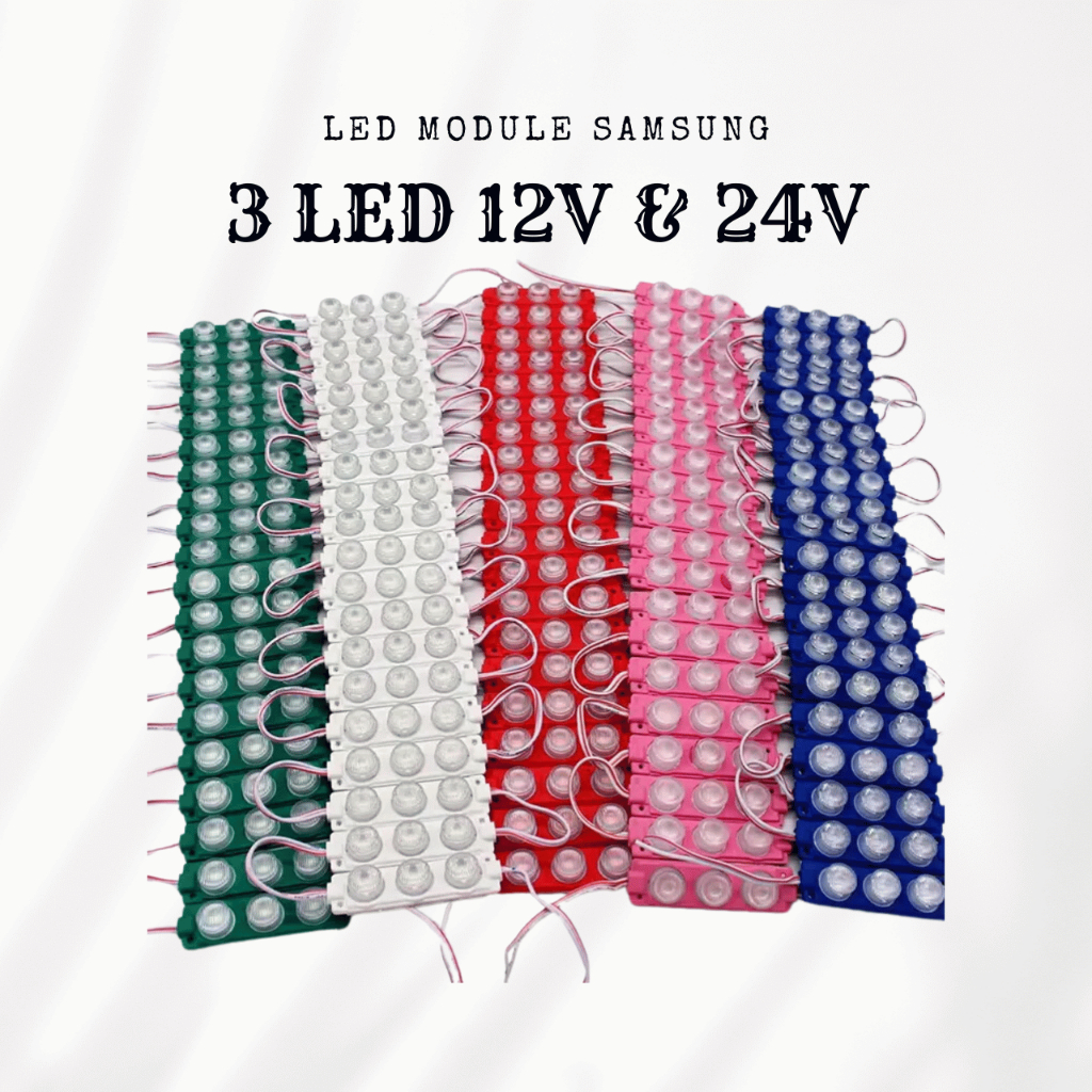 Jual Lampu Module LED SAMSUNG 3 LED 12V & 24V TERANG | Shopee Indonesia
