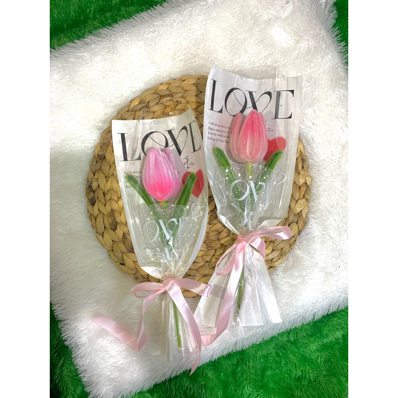 Jual BUKET TULIP KAWAT BULU SATU TANGKAI / BUKET KAWAT BULU MINI ...