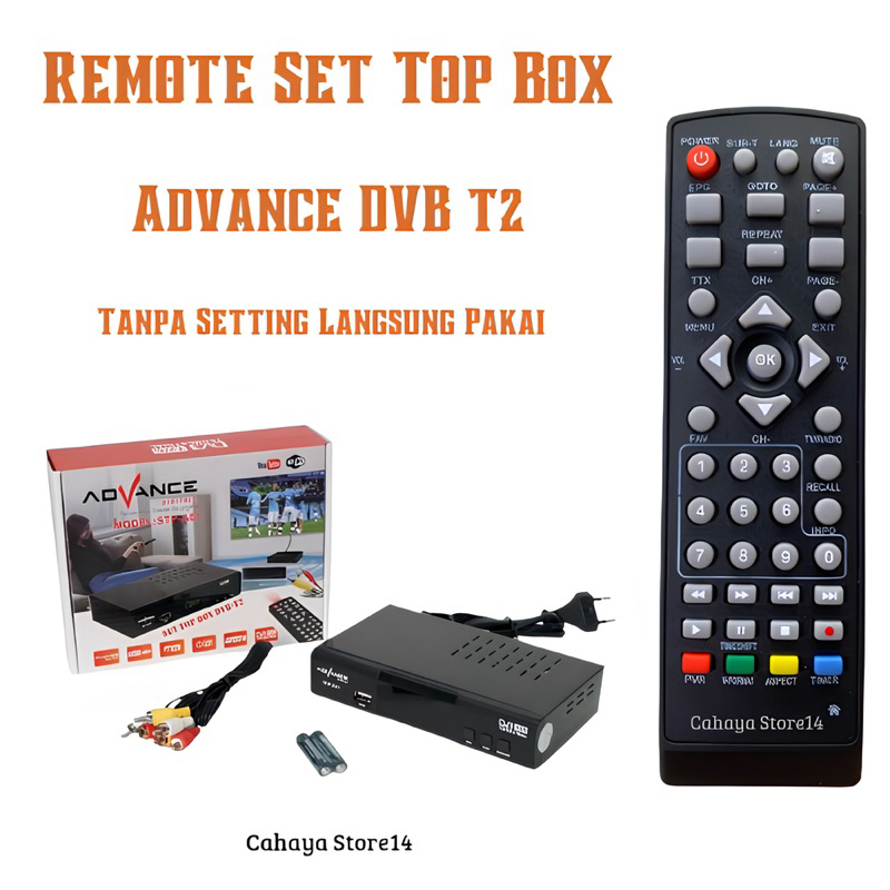 Jual Remot Remote STB Advance DVB T2 Langsung Pakai Tanpa Setting | Shopee Indonesia