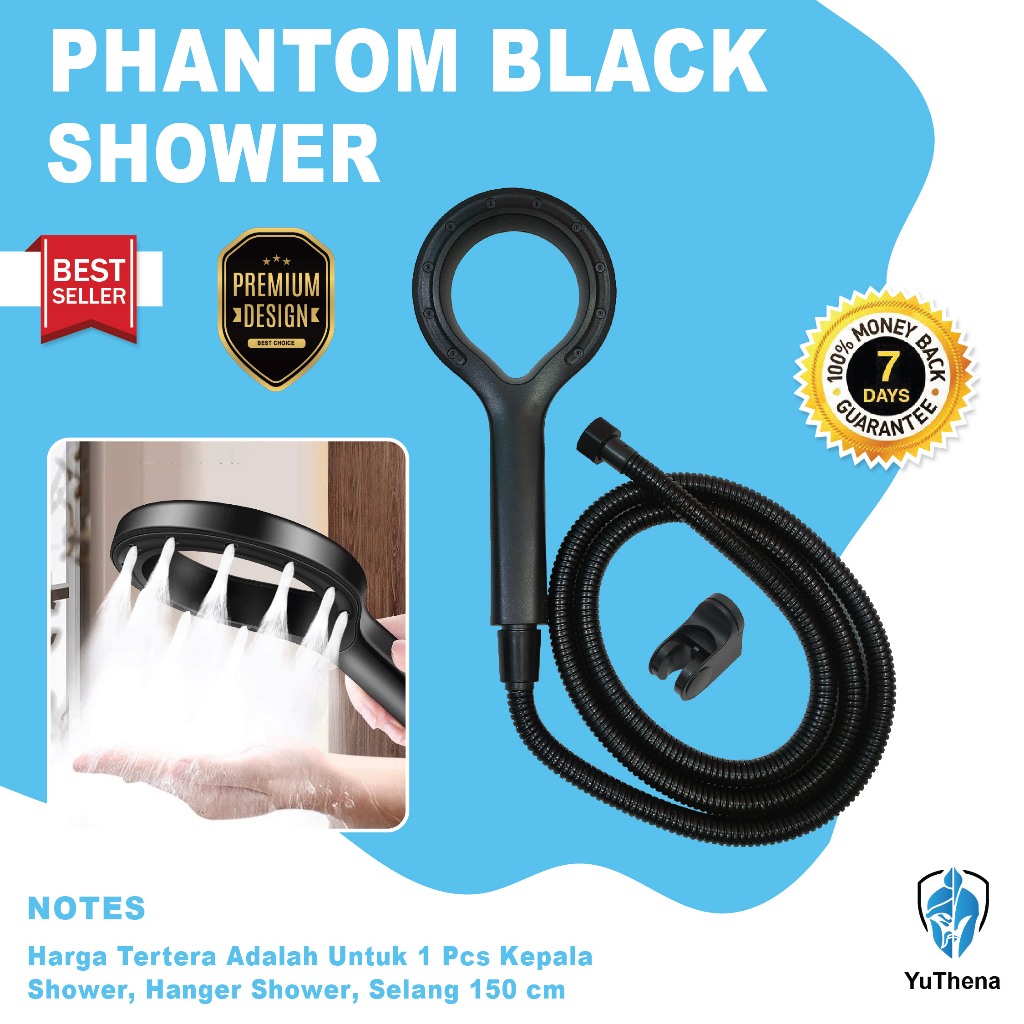 Jual Shower Kamar Mandi Satu Set Phantom Black Hollow Shower Modern ...