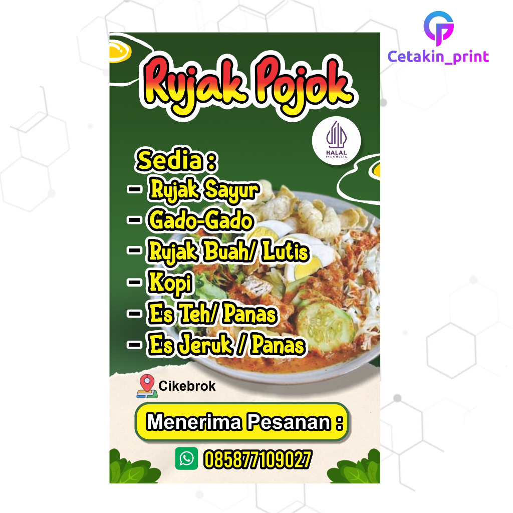 Jual Spanduk Banner Jualan Rujak | Shopee Indonesia