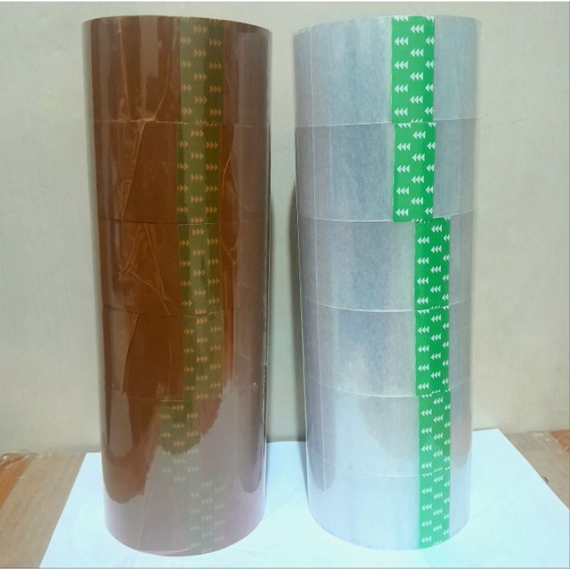 Jual (1 Slop isi 6) Lakban Bening Coklat 2 Inch Horici, Selotip Besar ...