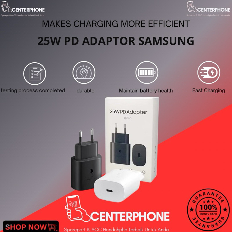 Jual Adaptor Samsung 25Watt Original USB C to USB C pengisian super ...