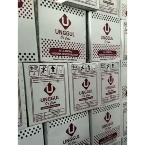 Jual (EK-14) 1KARTON = 20 SLOP Cup Unggul 22 Oz Datar 8 gram isi 20 ...