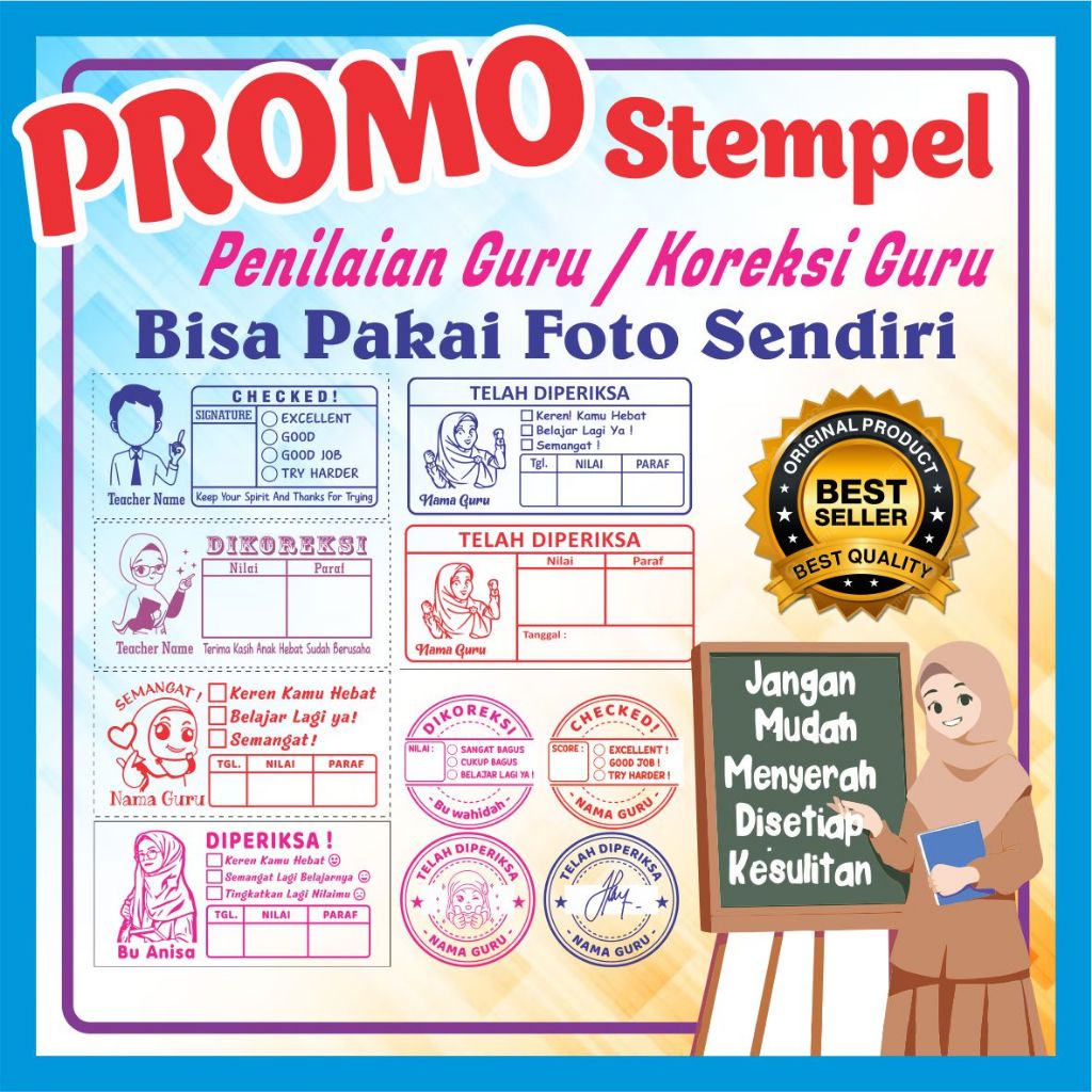 Jual Stempel Nilai Guru / Penilaian / Koreksi / Checked / Reward | Shopee Indonesia