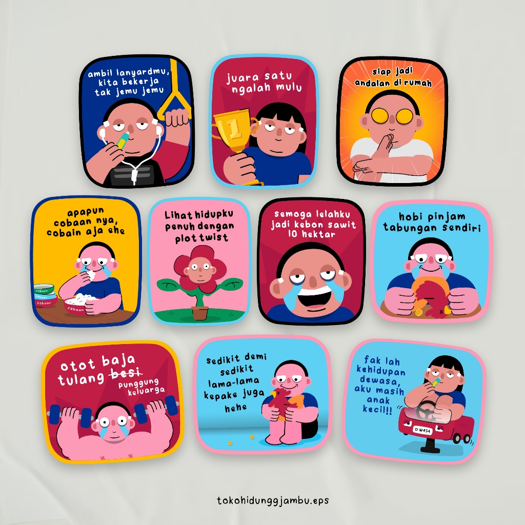 Jual [BISA BELI SATUAN MIN. 3PCS BOLEH CAMPUR] Sticker Lucu Sandwich ...