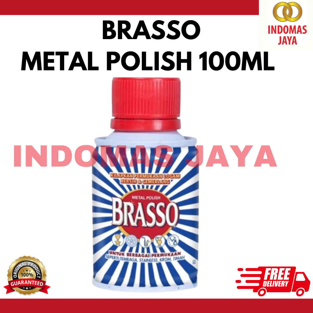 Jual BRASSO Metal Polish 100ml Panghilang Karat Pengkilap Logam Kuningan Original 100 ml ...