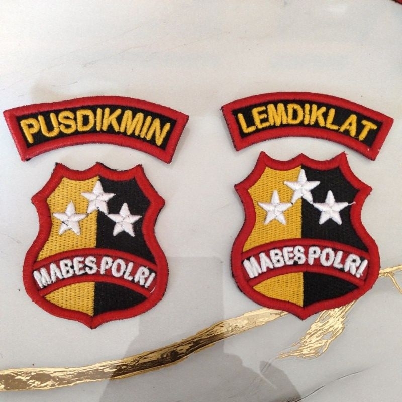 Jual Logo Mabes polri Bordir Timbul 3D/pusdikmin/Lemdiklat/Setukpa ...