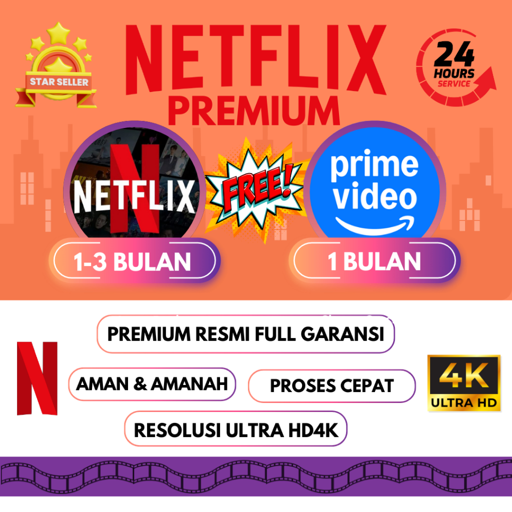 Jual NETFLIX PREMIUM FULL HD 4K FULL GARANSI LEGAL 100% | Shopee Indonesia
