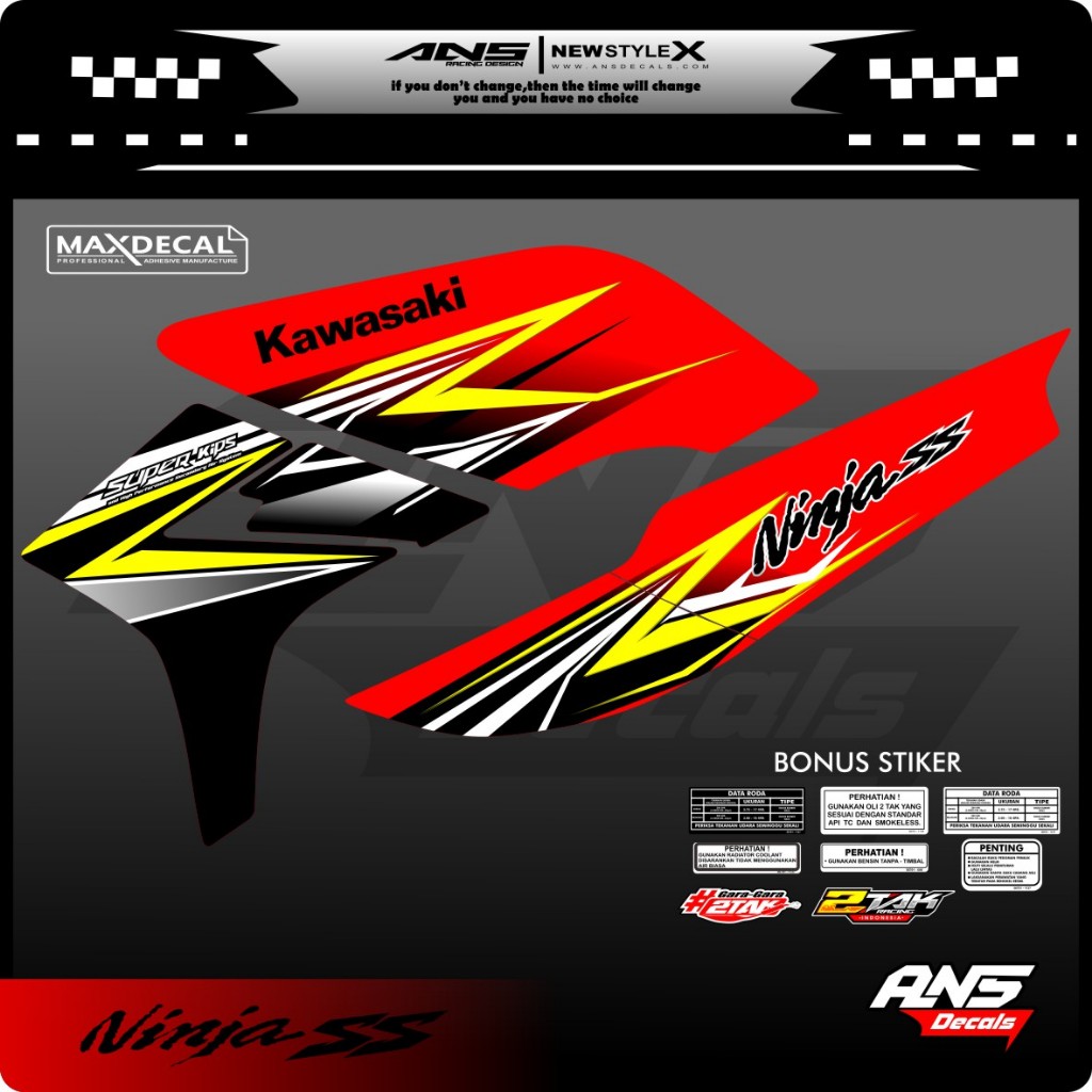 Jual Striping Variasi NINJA SS Transparan Striping Ninja R NINJA SS ...