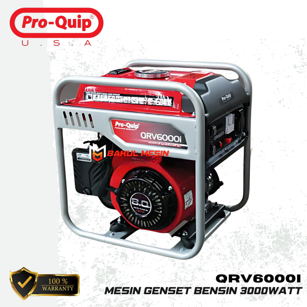 Jual PROQUIP QRV 6000 Mesin genset bensin 3000watt generator set ...