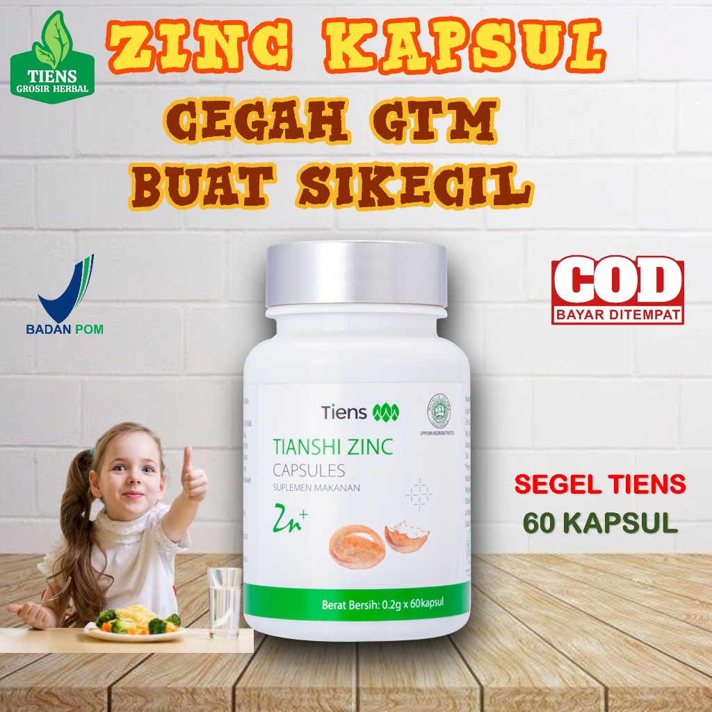 Jual [Nutrisi Anak] Tianshi Zinc Capsules Original - Dilengkapi Bubuk ...