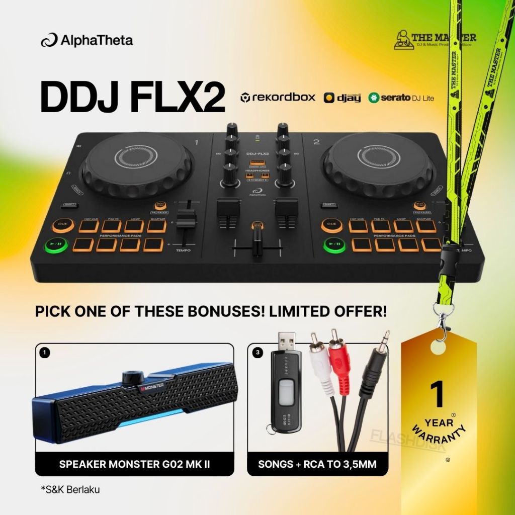 Jual AlphaTheta DDJ-FLX2 | DDJ FLX2 | Alat DJ Pioneer DJ DDJ-FLX2 2-Channel DJ Controller ...
