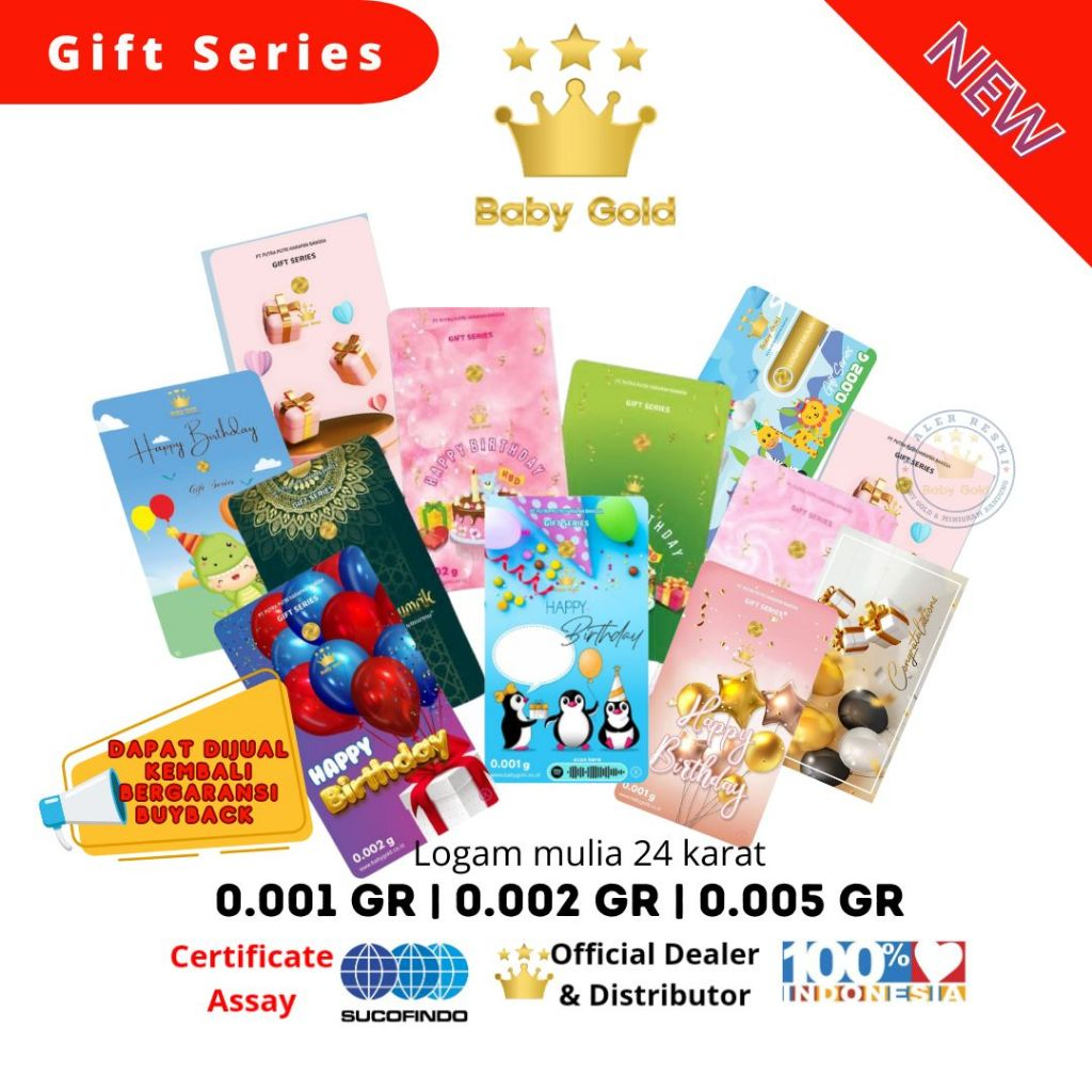 Jual BABY GOLD & RICH GOLD GIFT SERIES 0.0005gr | 0.001gr | 0.002gr | 0 ...