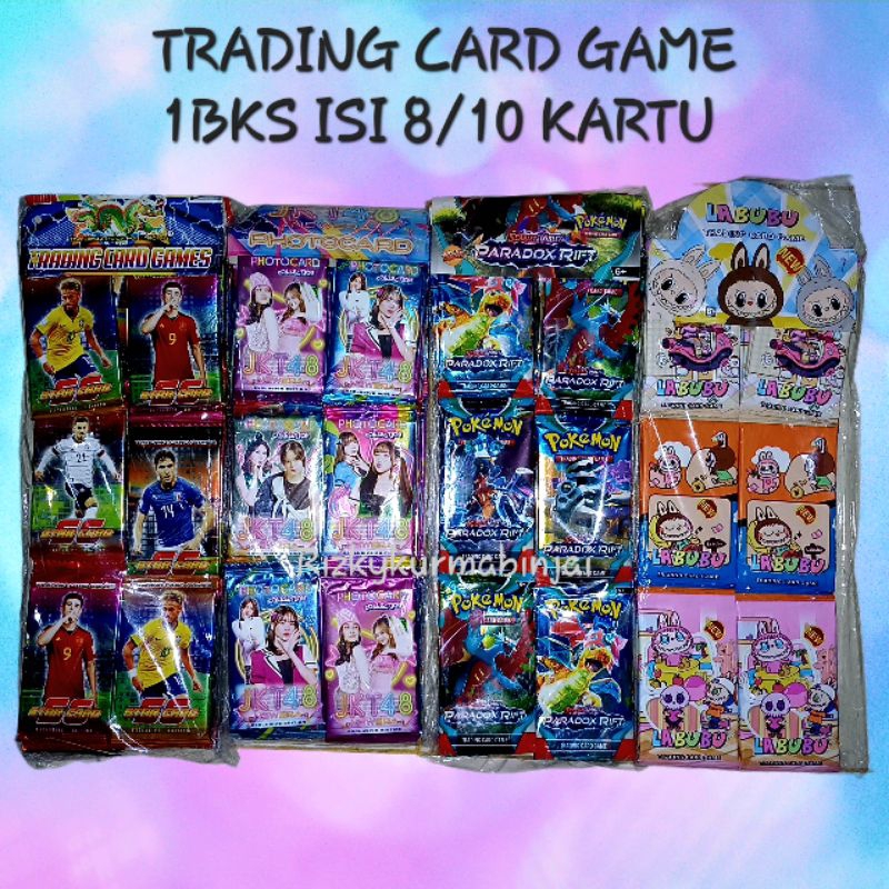 Jual 10Sachet Kartu Trading Card Game Mainan Anak Photocard Collection Jkt48 Labubu Pokemon ...