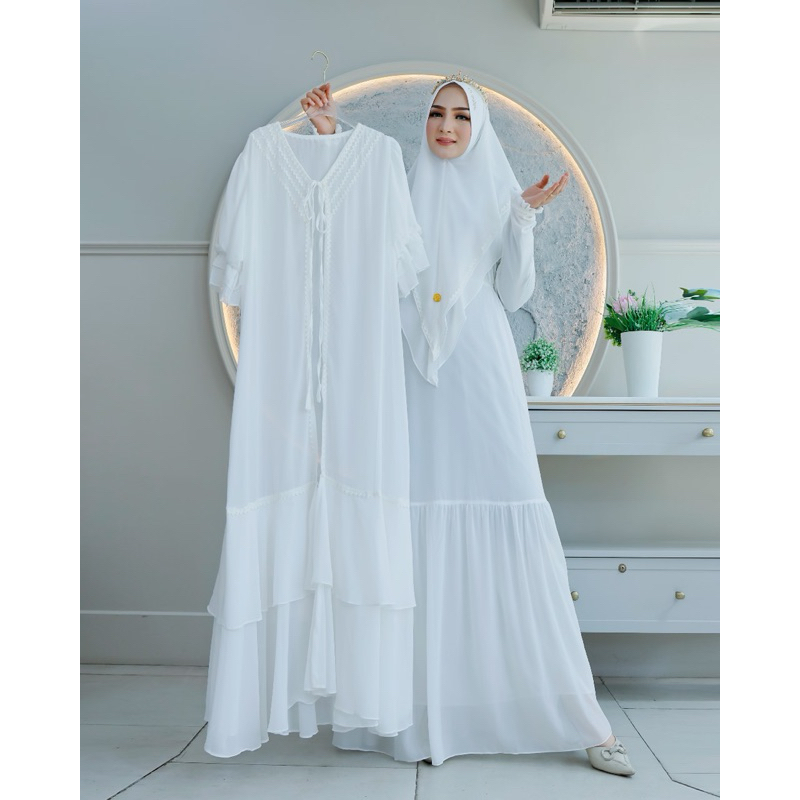 Jual SALLCO - [COD] ABAYA SYARI PREMIUM 3IN1 SET OUTER KHIMAR SYARI ...