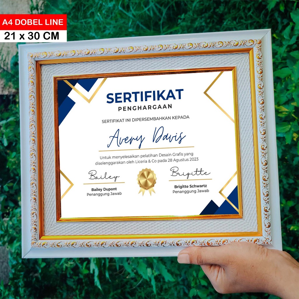 Jual PROMO BINGKAI A4 / BINGKAI 11R MINIMALIS FRAME UKIR PUTIH GOLD ...