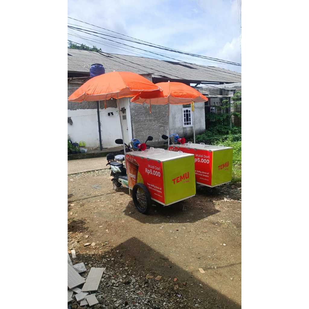Jual Gerobak Kopi Motor Kekinian/Sepeda Listrik Gerobak | Shopee Indonesia