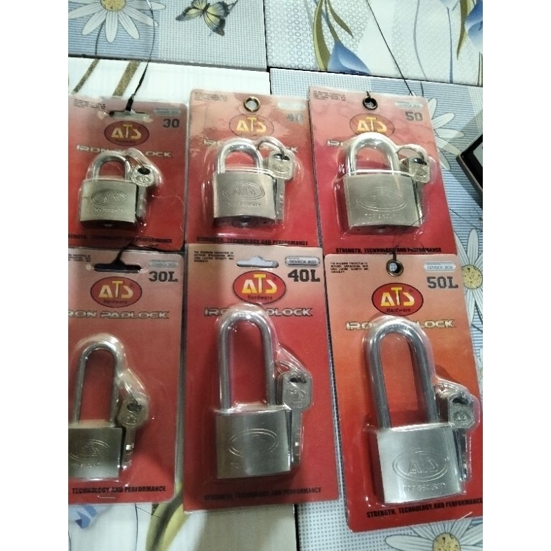 Jual Kunci gembok Padlock ATA ORI leher pendek panjang/ gembok Ats ...