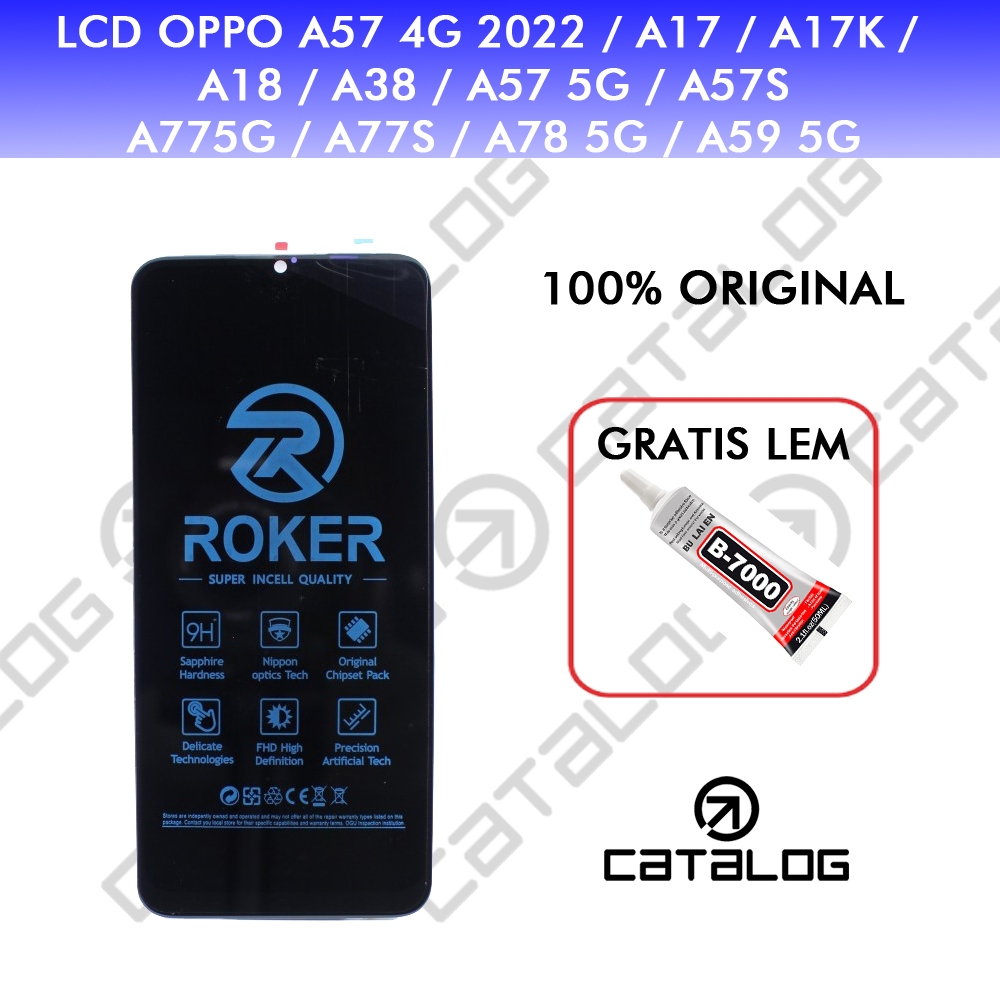 Jual ORIGINAL ROKER LCD OPP A57 4G 2022 / OPP A17 / OPP A17K / OPP A18 ...