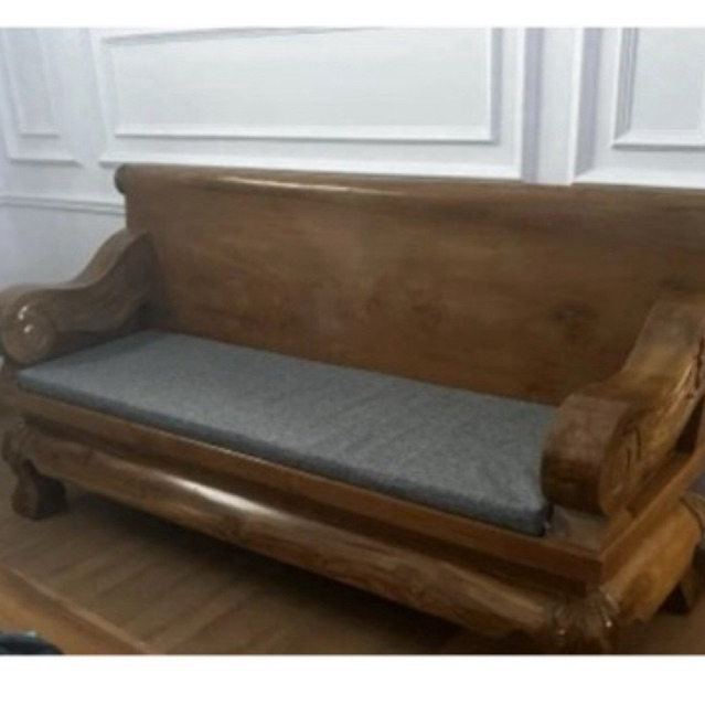 Jual Alas Busa Kursi Kayu Ukuran Request Tebal Busa 10 cm bahan Linen ...