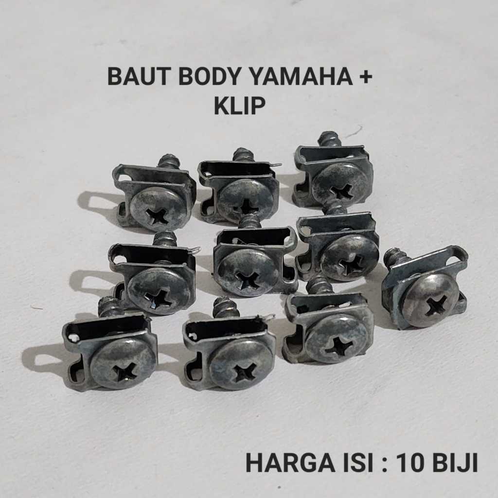 Jual BAUT BODY + KLIP UNTUK MOTOR YAMAHA UNIVERSAL SEKRUP ISI 10 BIJI ...