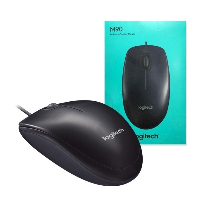Jual Mouse Logitech M90 ORIGINAL HD Optical Wired Mouse | Shopee Indonesia