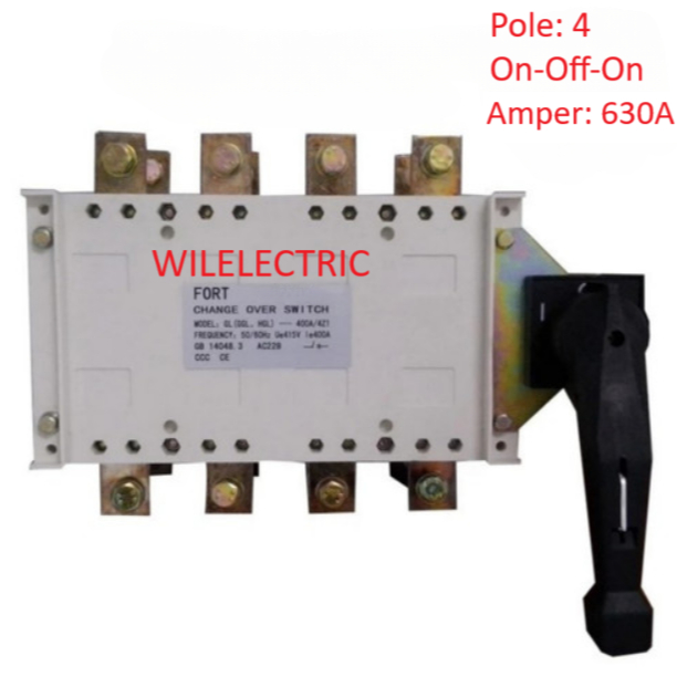 Jual Change Over Switch COS Manual 4P 630A 4 Pole 630 Ampere 630 A Ohm Saklar | Shopee Indonesia