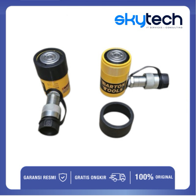 Jual Hydraulic Cylinder 10 Ton 26mm RC-101 BARTON Hidrolik Jack 10T ...