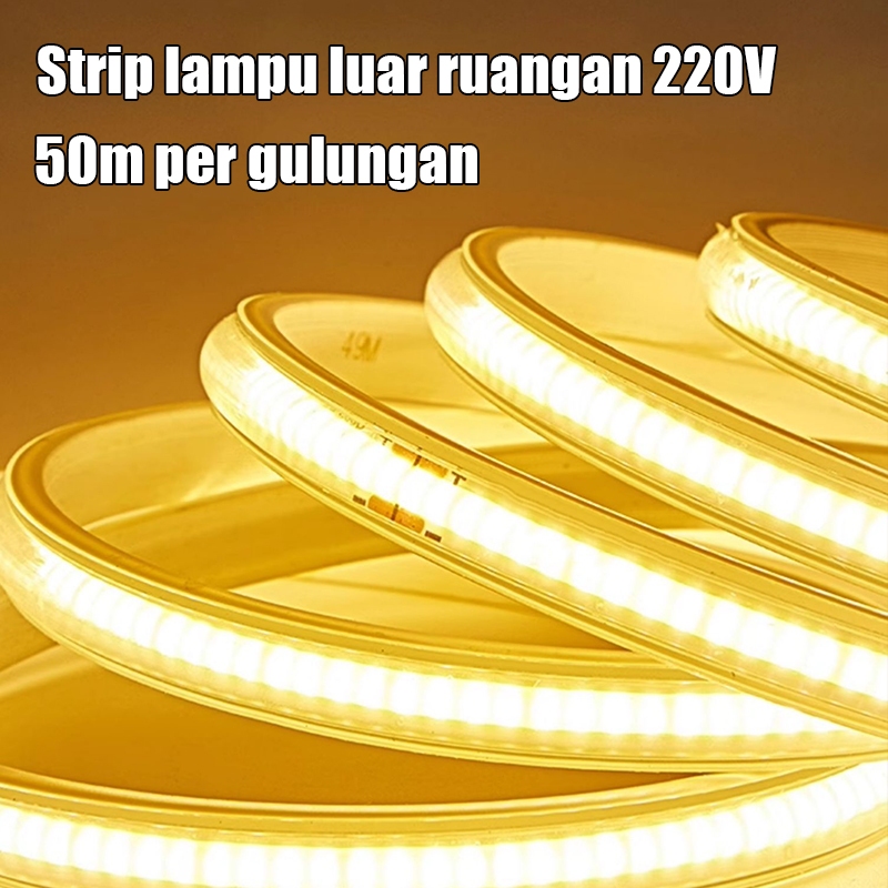 Jual Strip Lampu 220V Super Terang Tahan Air 50M Gulungan Penuh Neon ...