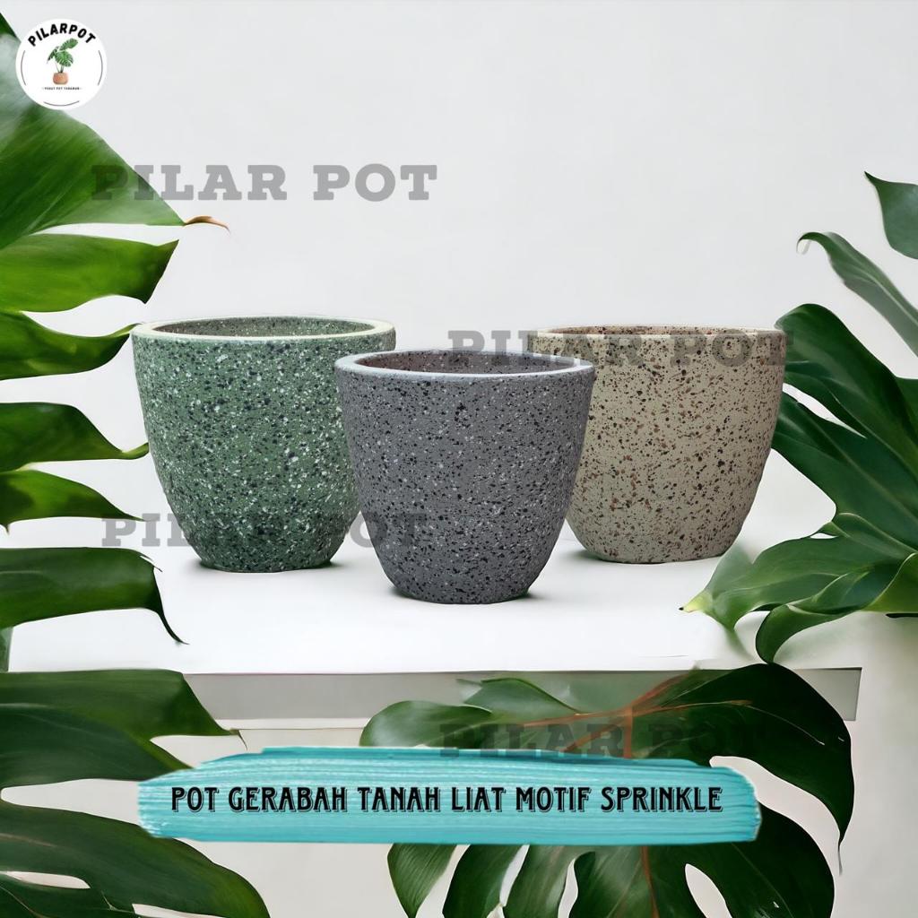 Jual POT BUNGA GERABAH TANAH LIAT MANGKOK KOMBINASI D23 T20 - GERABAH ...