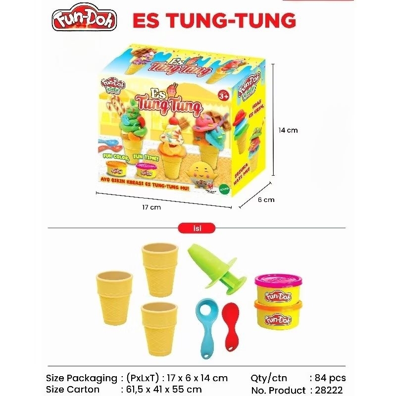 Jual Mainan Edukasi Fun Doh Es Tung Tung | Shopee Indonesia