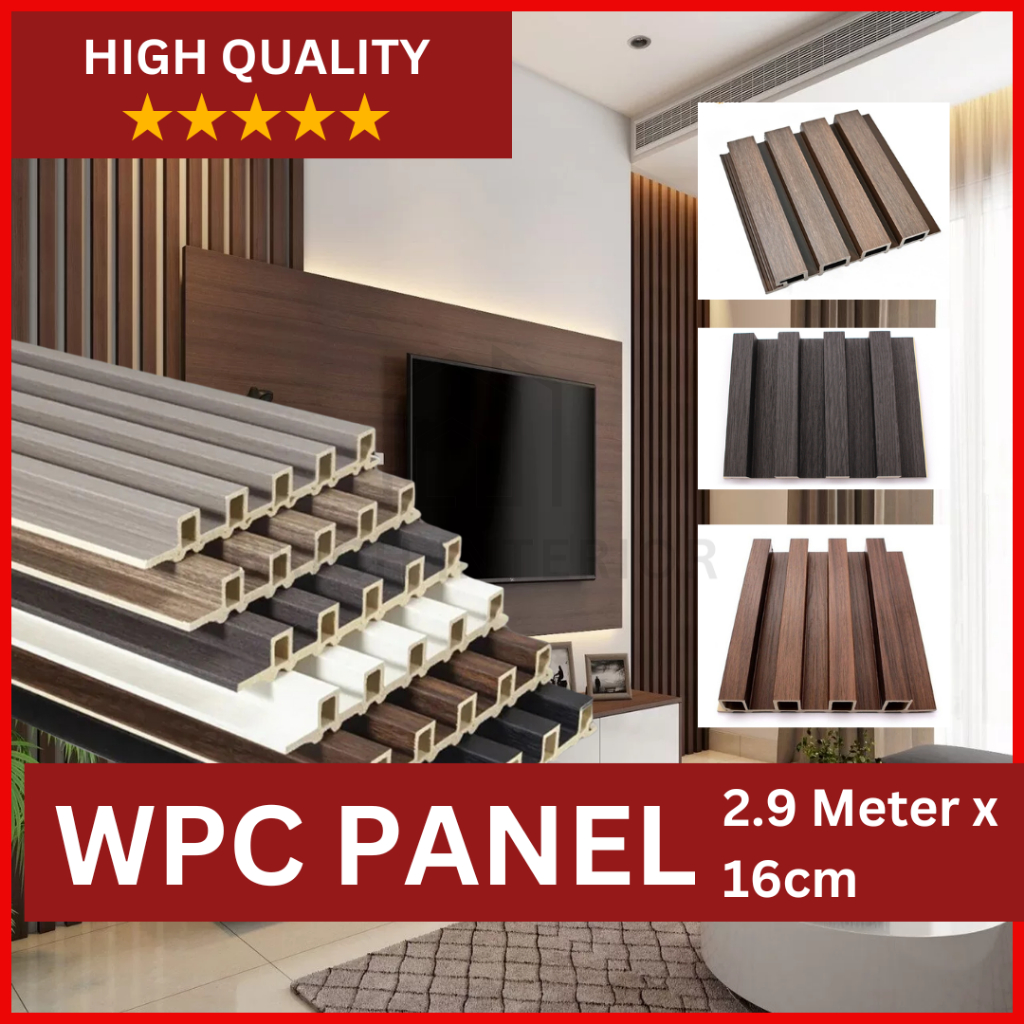 Jual WPC VPC Wall Panel Wood Panel Dinding Premium Ukuran 3 meter x 16 ...