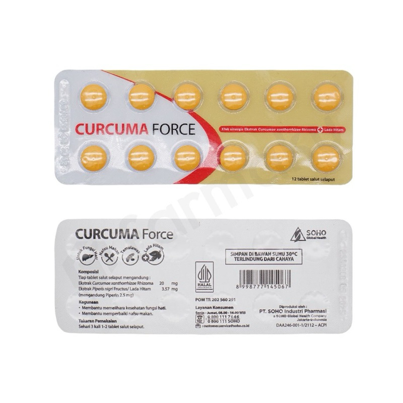 Jual curcuma tablet force | Shopee Indonesia