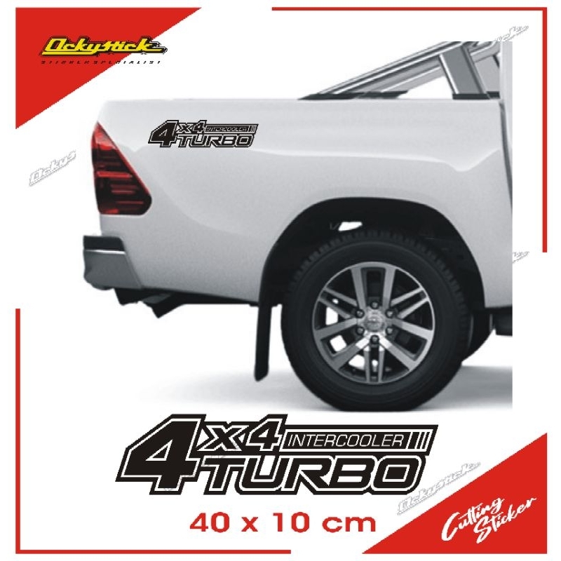Jual cutting sticker 4x4 Turbo Intercooler stiker mobil | Shopee Indonesia