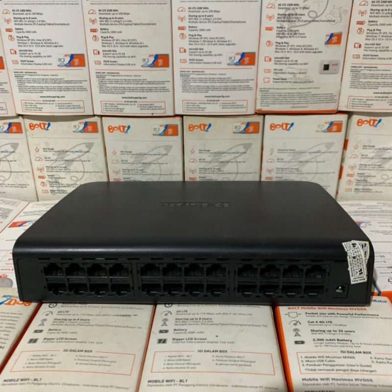 Jual Switch Hub D-LINK DES-1024A Port 24 10/100Mbps Unit No - Adaptor | Shopee Indonesia