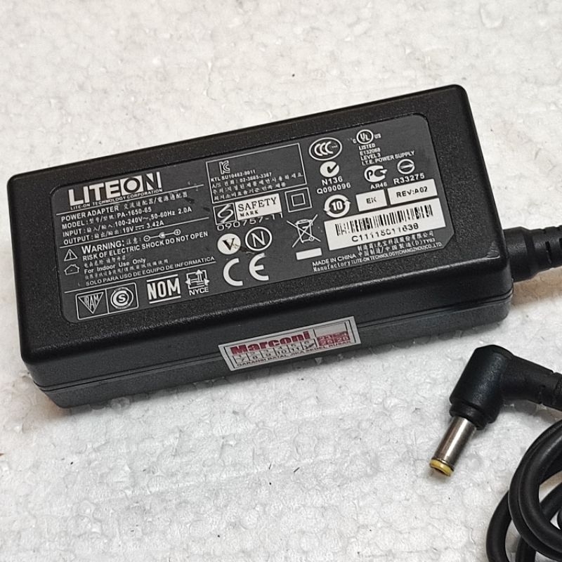Jual Adaptor LITEON PA-1650-65 19V 3,42A Jack 5,5mm Lubang besar | Shopee Indonesia
